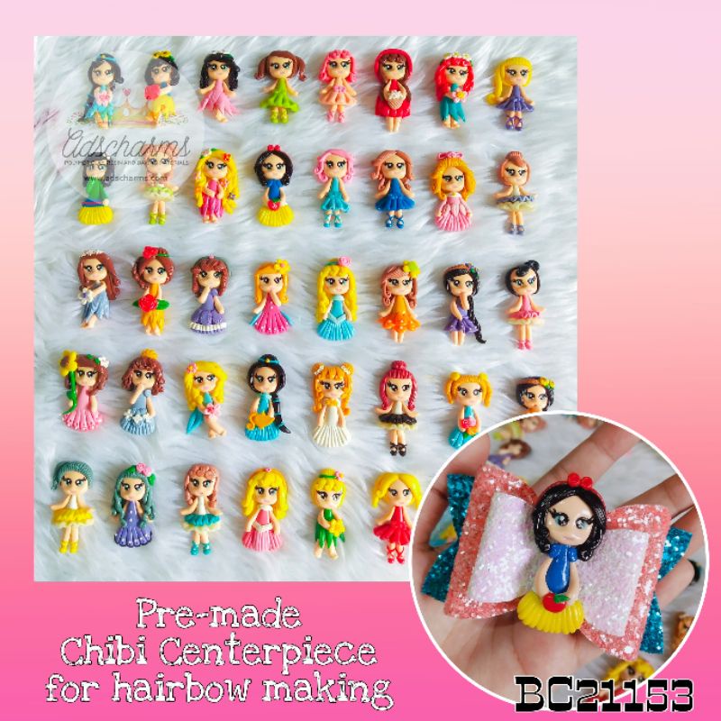 LIST1 Pre-made Chibi Centerpiece | Hairbow Chibi Centerpiece | Hair bow ...