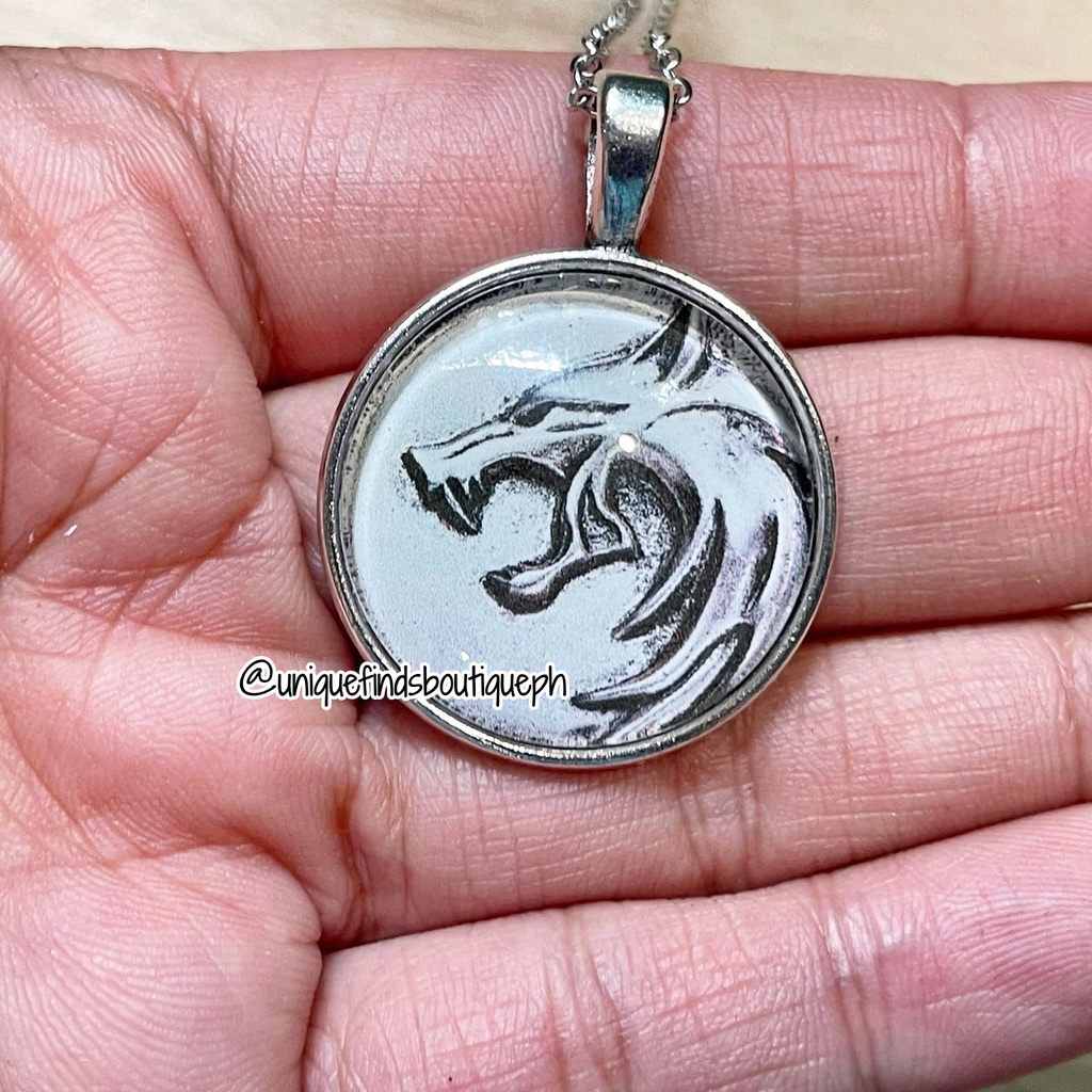 The Witcher Medallion Necklaces | Geralt Yennefer Triss | glass dome ...