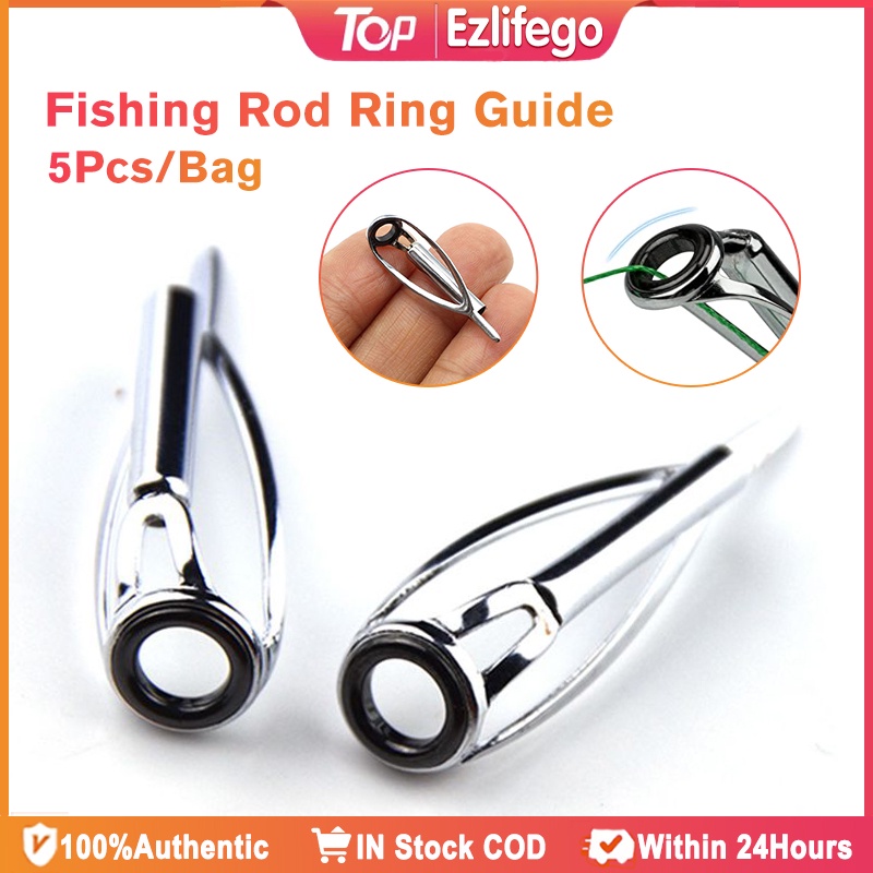5Pcs Stainless Steel Fishing Rod Ring Guide 1.3/1.6/2.2/2.6/3.6 Fishing ...