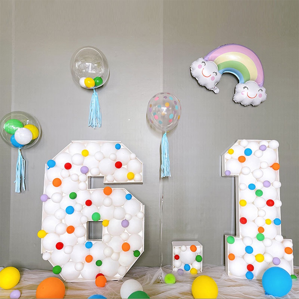 73cm Mosaic Digital Balloons Frame 0 1 2 3 4 5 6 7 8 9 DIY Balloon ...