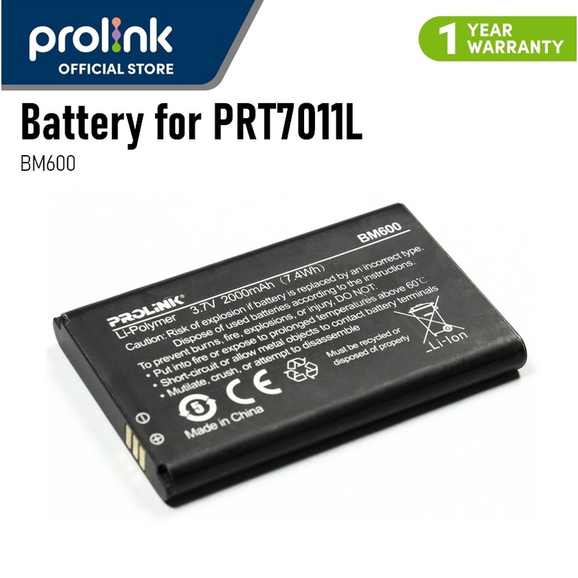3.7V 2000mAH Battery For PROLiNK PRT7011L 4G LTE Hotspot MiFi Portable ...