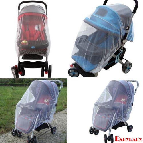 EAU6-New 1X Whtie Stroller Pushchair Mosquito Insect Protector Pram Hood Type Bed Net Mesh Buggy ...