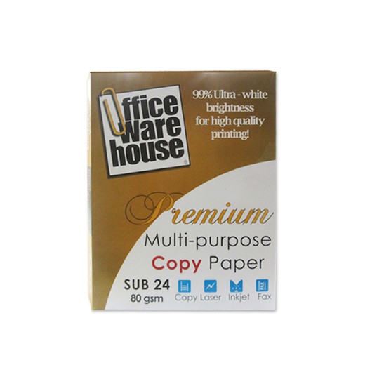 Office Warehouse Premium Copy Paper 80gsm Letter 500s | Shopee Philippines
