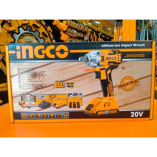 (CIWLI2001) INGCO Cordless Impact Wrench Brushless Motor 20V BL-PT TRUH ...