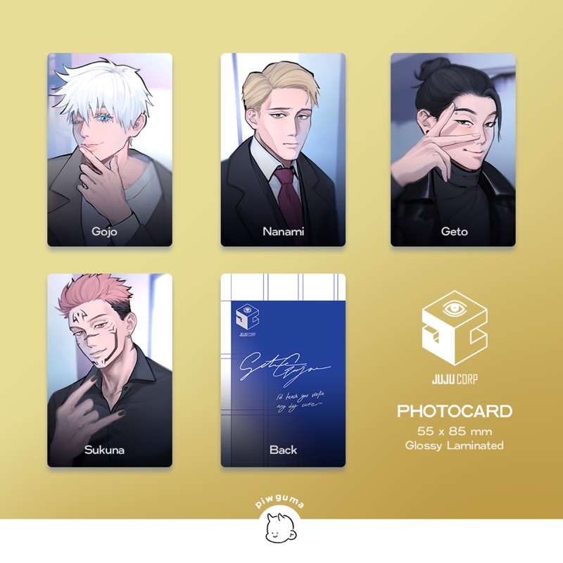 Jujutsu KAISEN PHOTOCARD PC Gojo Satoru Nanami Kento Geto Su Teacher ...