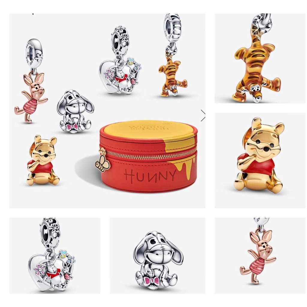 New 925 Sterling Silver Winnie The Pooh Charm Collection Pandora Cute ...
