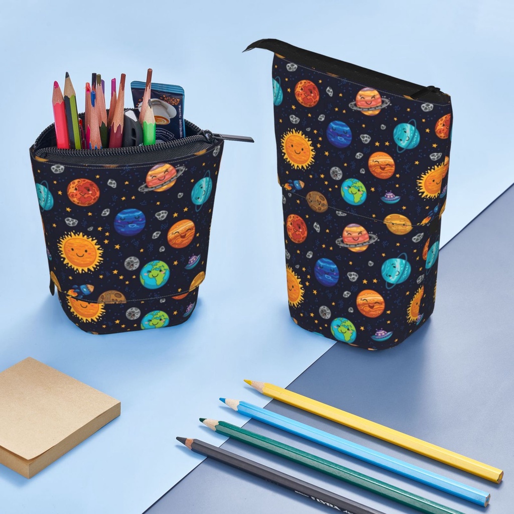 Solar System Planet Kids Cartoon Pencil Bag Comic Youth Pencil ...