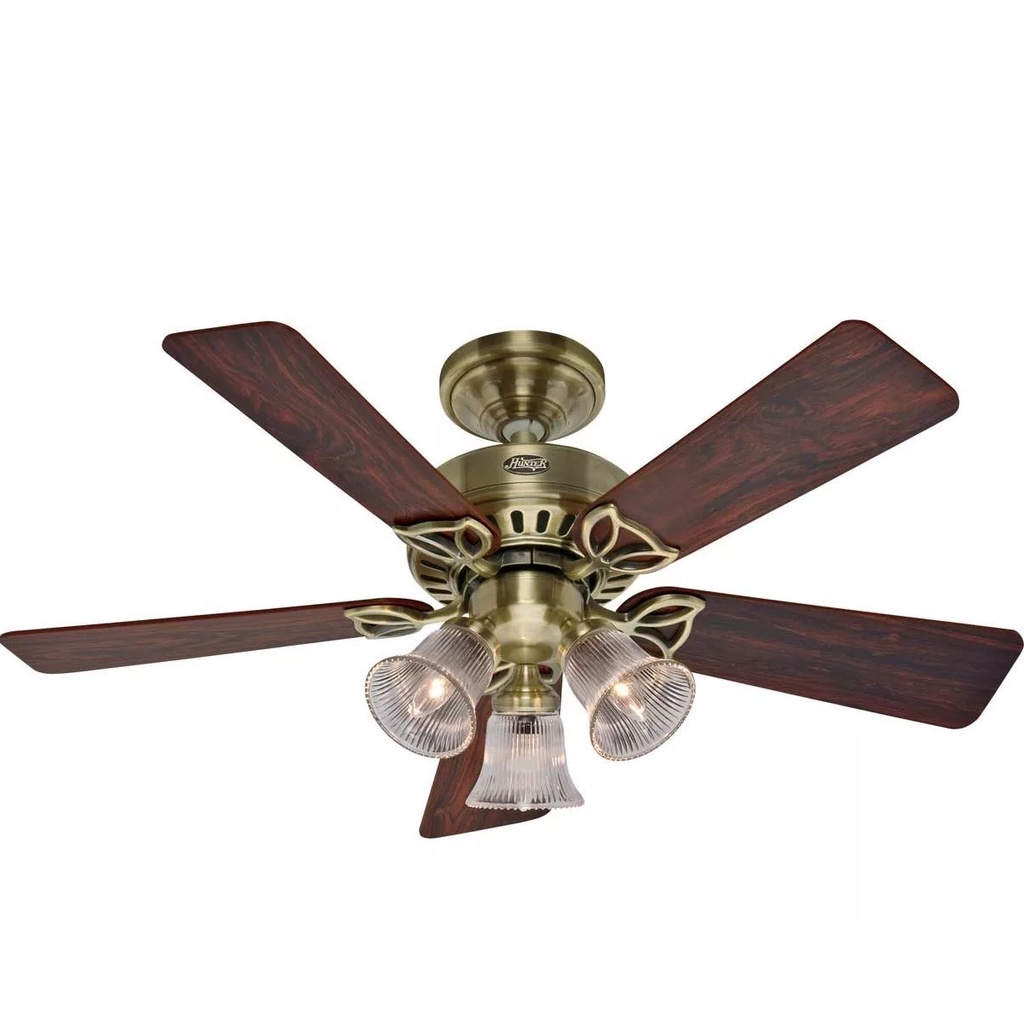 Hunter Fan 42" Beacon Hill Ceiling Fan HF-24904 Antique Brass - Gold ...
