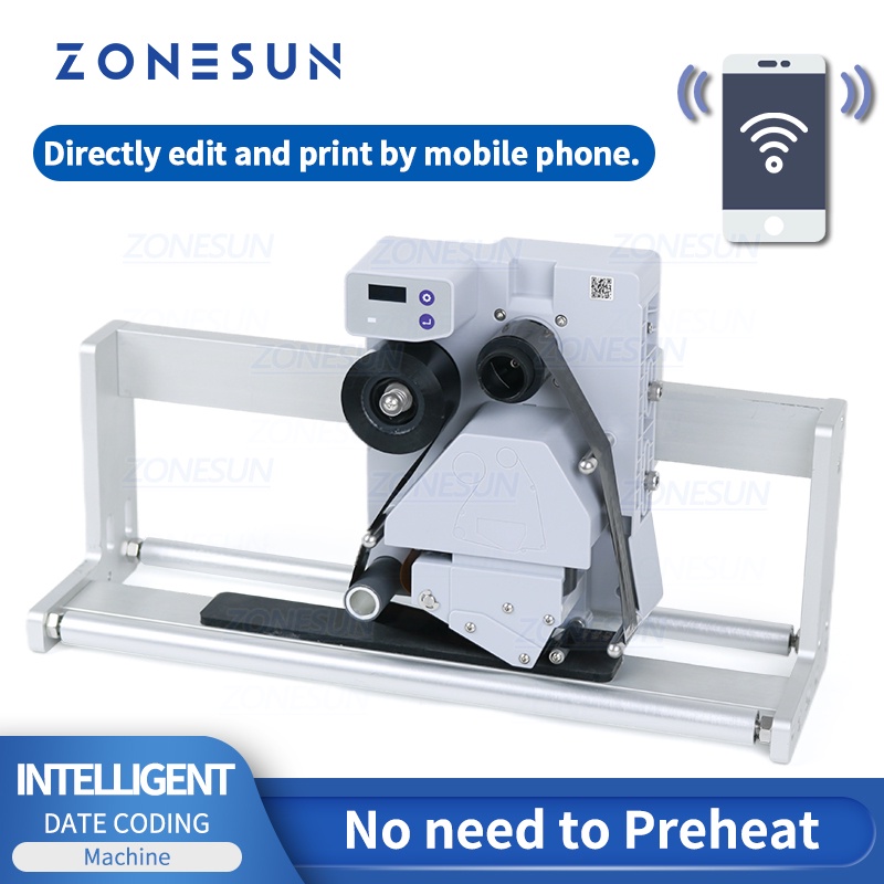 Zonesun Small Date Coding Machine Can Edit Text Barcode QR Code Batch ...
