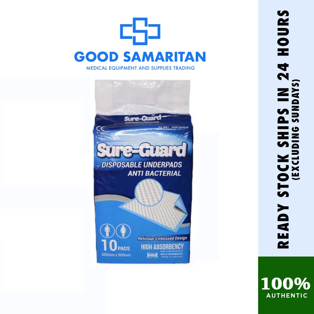 Sure-Guard Disposable Underpads 60x90cm | Shopee Philippines