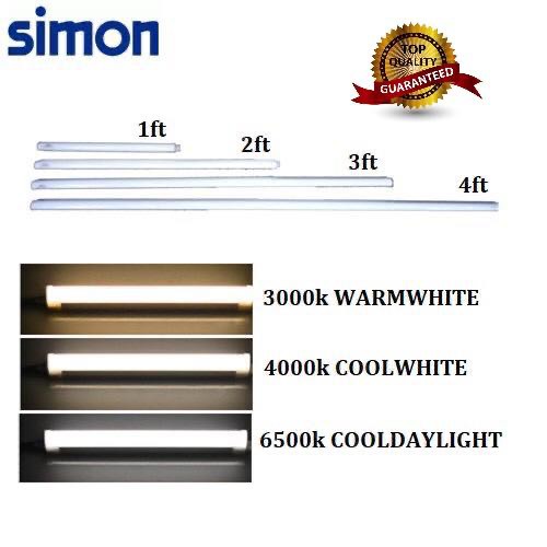 SIMON LED T5 - 1FEET, 2FEET ,3FEET, 4FEET COMPLETE SET (COOL DAYLIGHT ...
