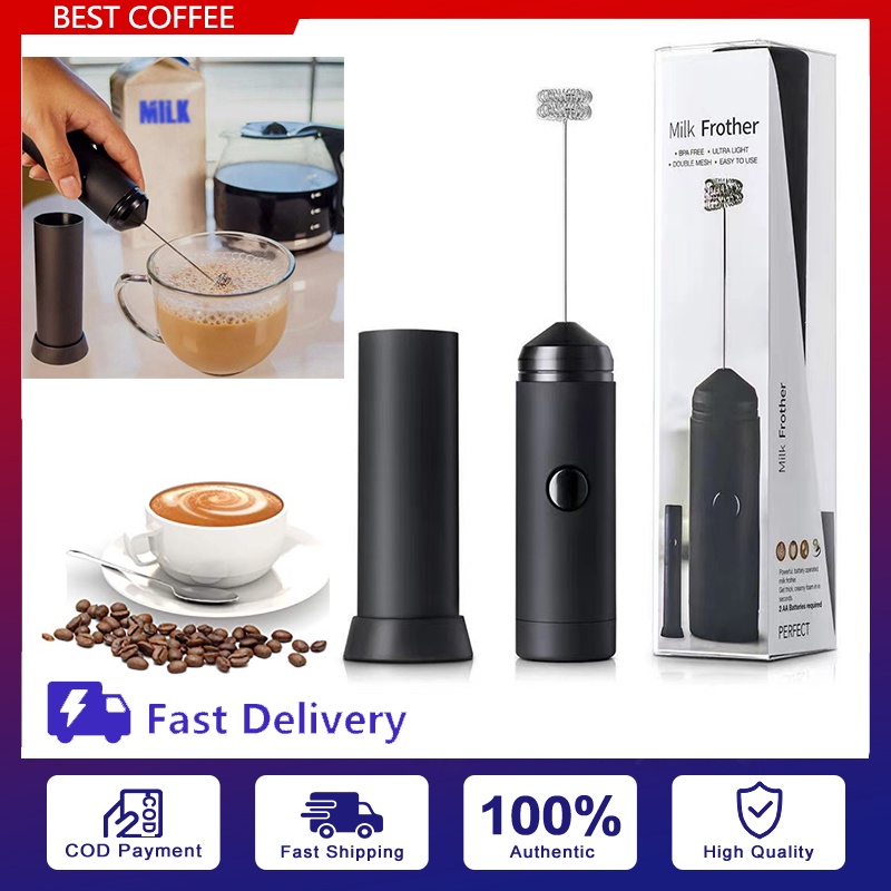 COD Mini Electric Milk Frother Handheld Battery Operated Whisk Mixer ...