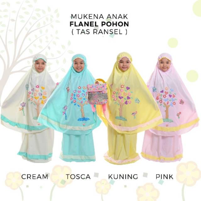 Mukena Children Flannel Tree Bag Backpack / Wholesale Supplier Agent ...