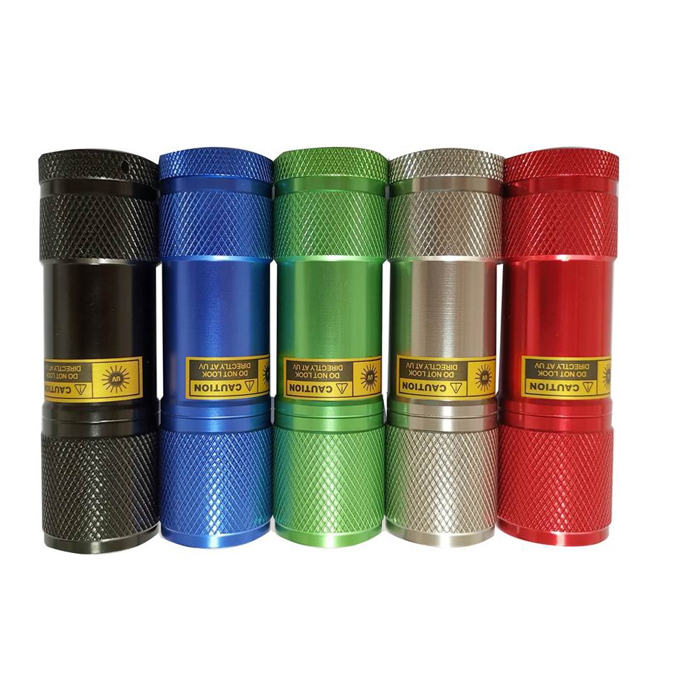 Alonefire 9LED 395nm Aluminum Alloy Mini UV Flashlight Portable UV ...