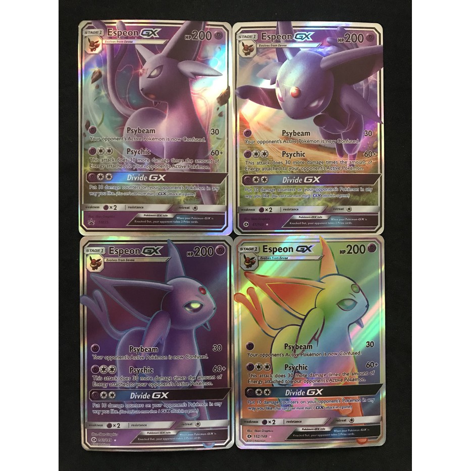 Pokemon TCG Sun&Moon Espeon GX FULLSET Cards (4 cards) | Shopee Philippines