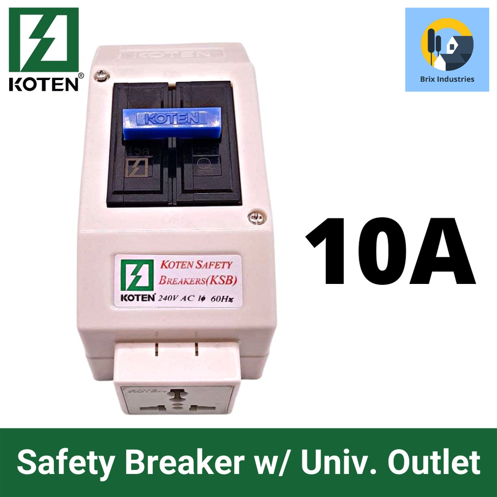 Koten Safety Breaker With Aircon Outlet Bolt-On KSB-S 2 Pole 10A 15A ...