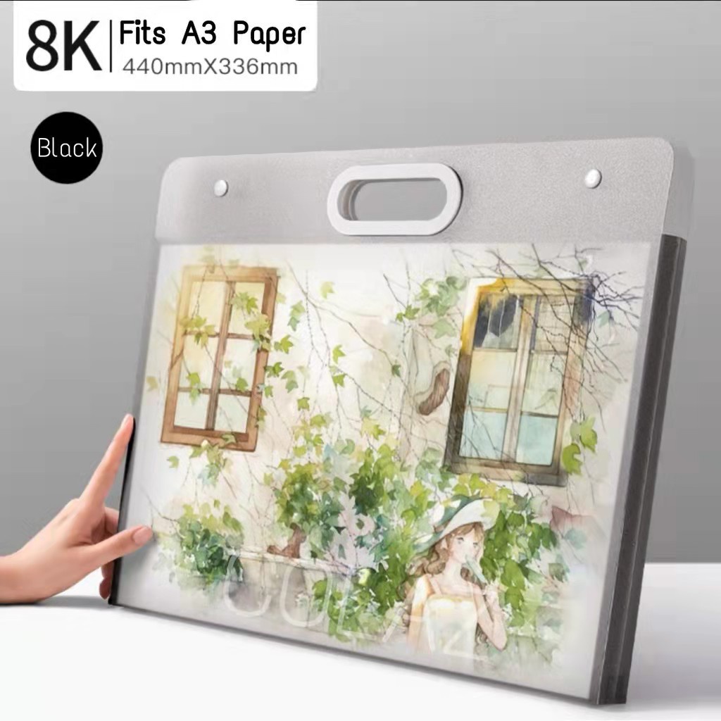 [8K/16K] A3/A4 SIZED BIG EXPANDING ENVELOPE ORGANIZER WITH HANDLE FOR ...