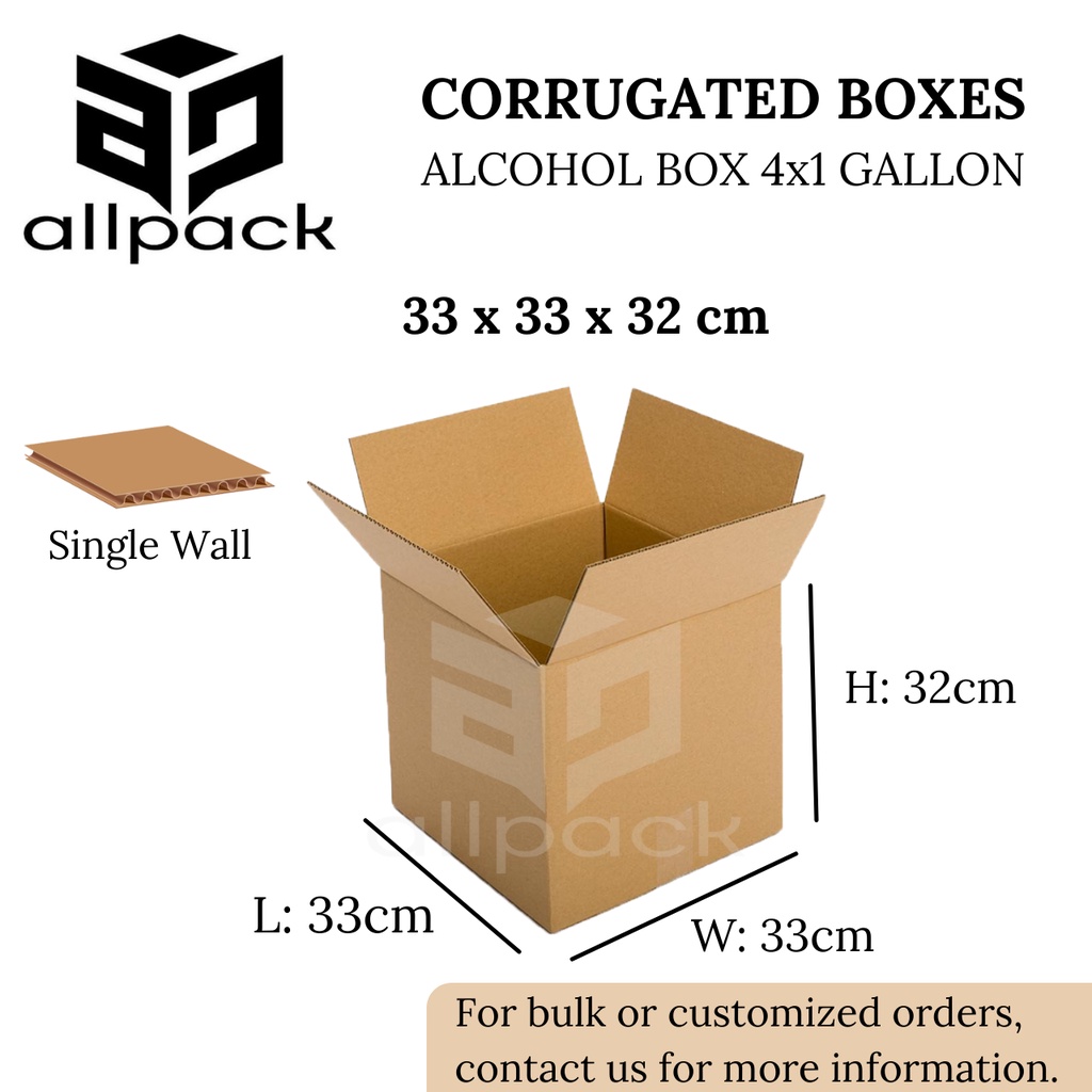 Alcohol Box 4x1 Gallon Single & Double Wall | Shopee Philippines