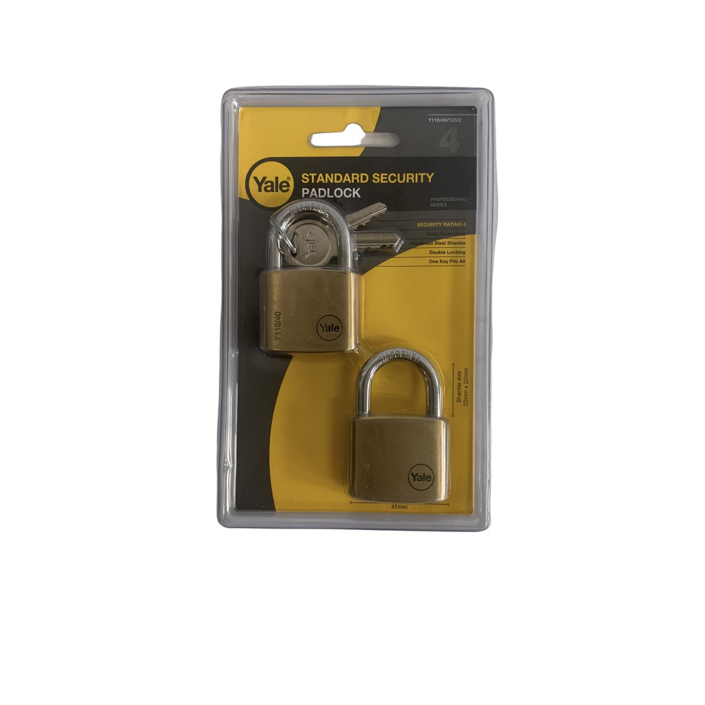 Yale Y110 2 pcs. Keyed-Alike Outdoor Series Wet Conditions Solid Brass ...