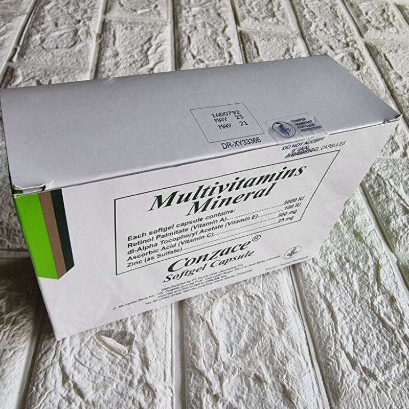 CONZACE Multivitamins Minerals (100 capsule/box) | Shopee Philippines
