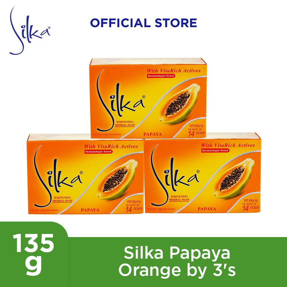 Silka Papaya Orange 135g by 3's | Shopee Philippines