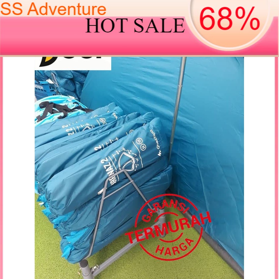 TENDA Tent Quechua Arpenaz 2 blue - 2 Person & Double Layer 100% ...