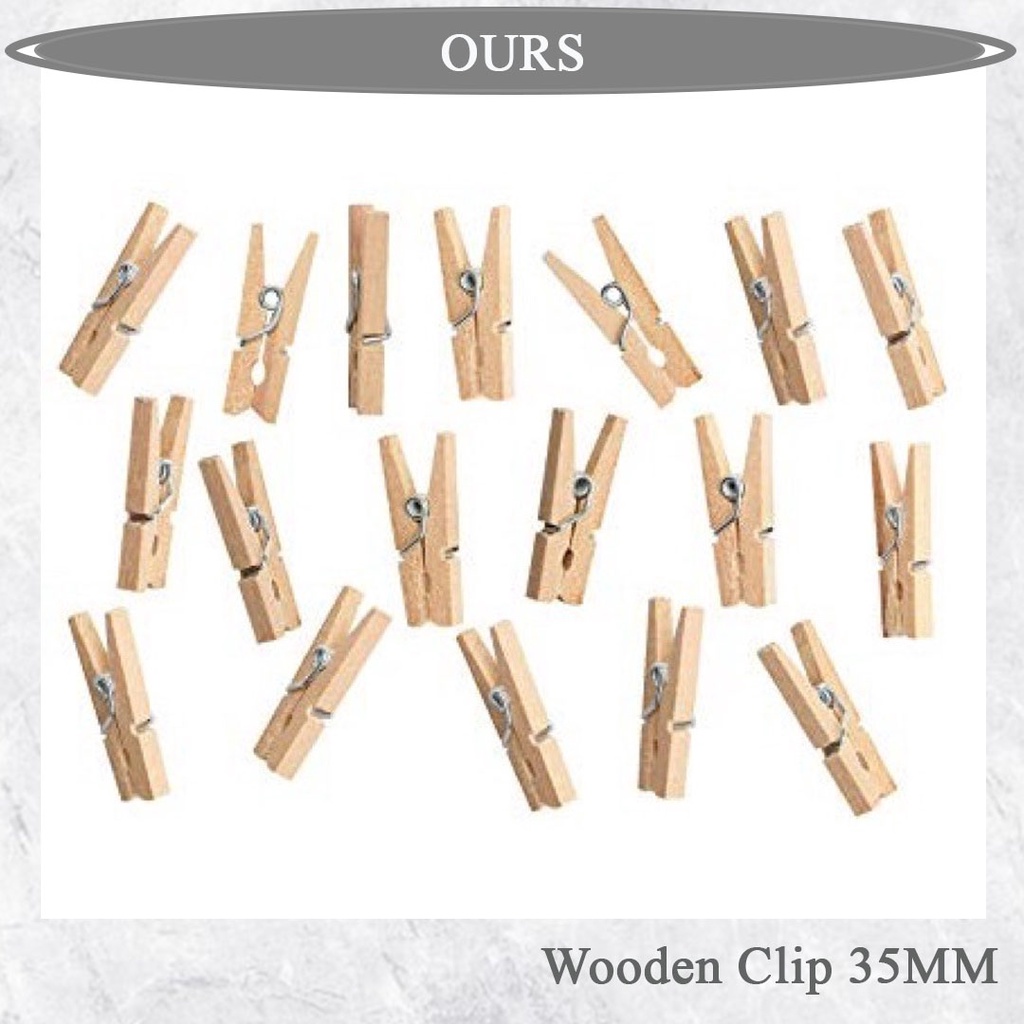 KAYU WOODEN CLIP 35MM / PLAIN WOODEN PHOTO CLIP 3,5CM | Shopee Philippines