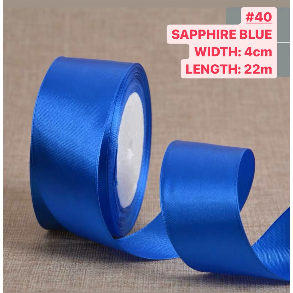 4cm Satin Ribbon Roll Gift Packaging DIY Holiday Birthday Regalo (25 yards/roll) | Shopee ...