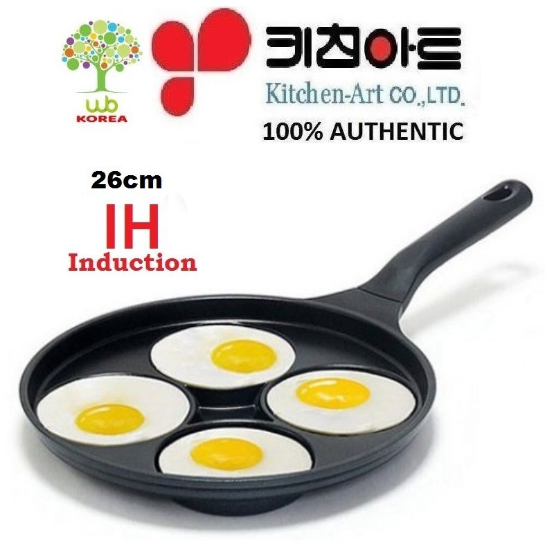 KITCHEN ART House Cook Egg Pan Induction 4 Hole 26cm | Shopee Philippines