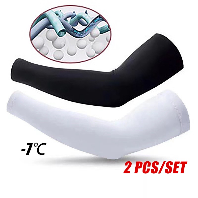 5℃/2 Pcs】Arm Sleeve Sun UV Protection Hand Sock Anti UV Protective Arm ...