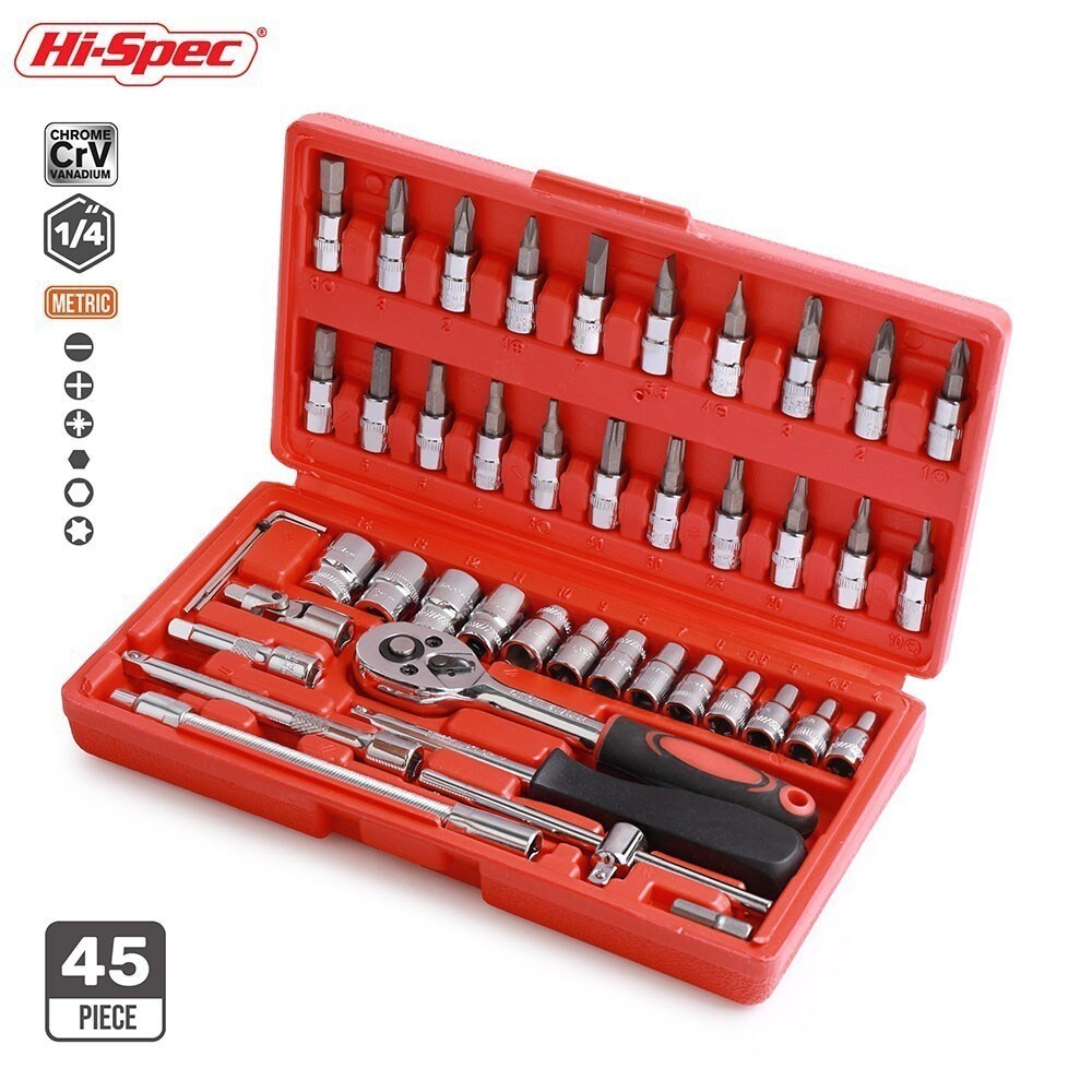 Authentic 46pcs Tool Box Car Motorcycle Repair Set Hand Tools Home ...