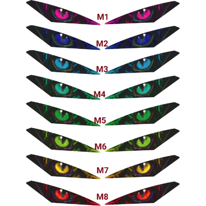 mio I 125 winker eye sticker / transparent / translucent vinyl ...