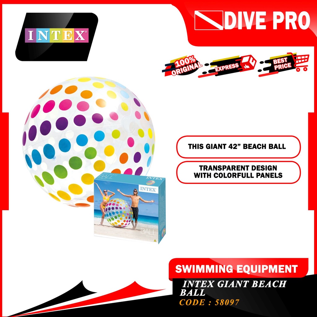 INTEX Giant Beach Ball 58097 float | Shopee Philippines