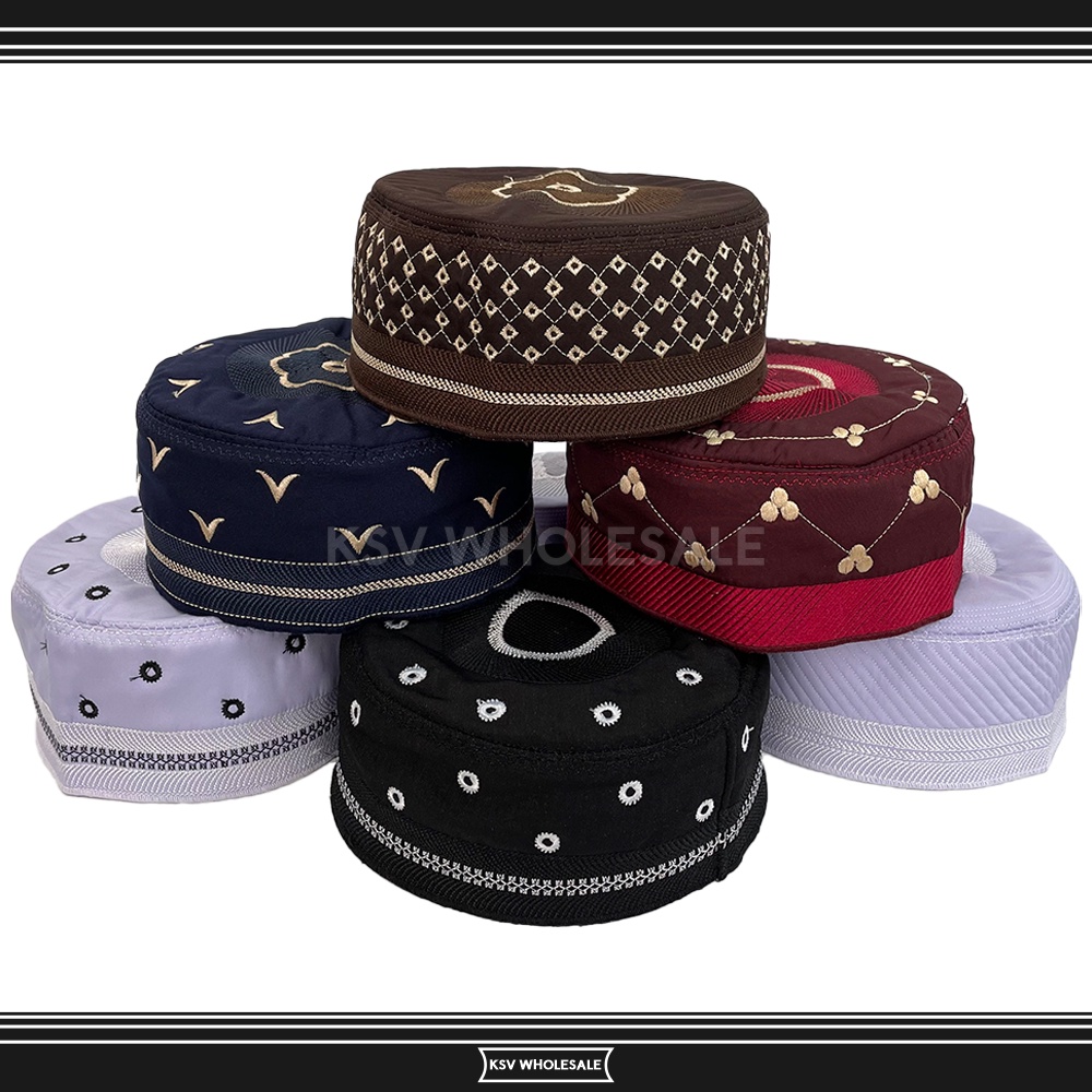 PUTIH HITAM Medina BUGIS Hajj Caps Hajj Caps Medina Santri Islamic ...