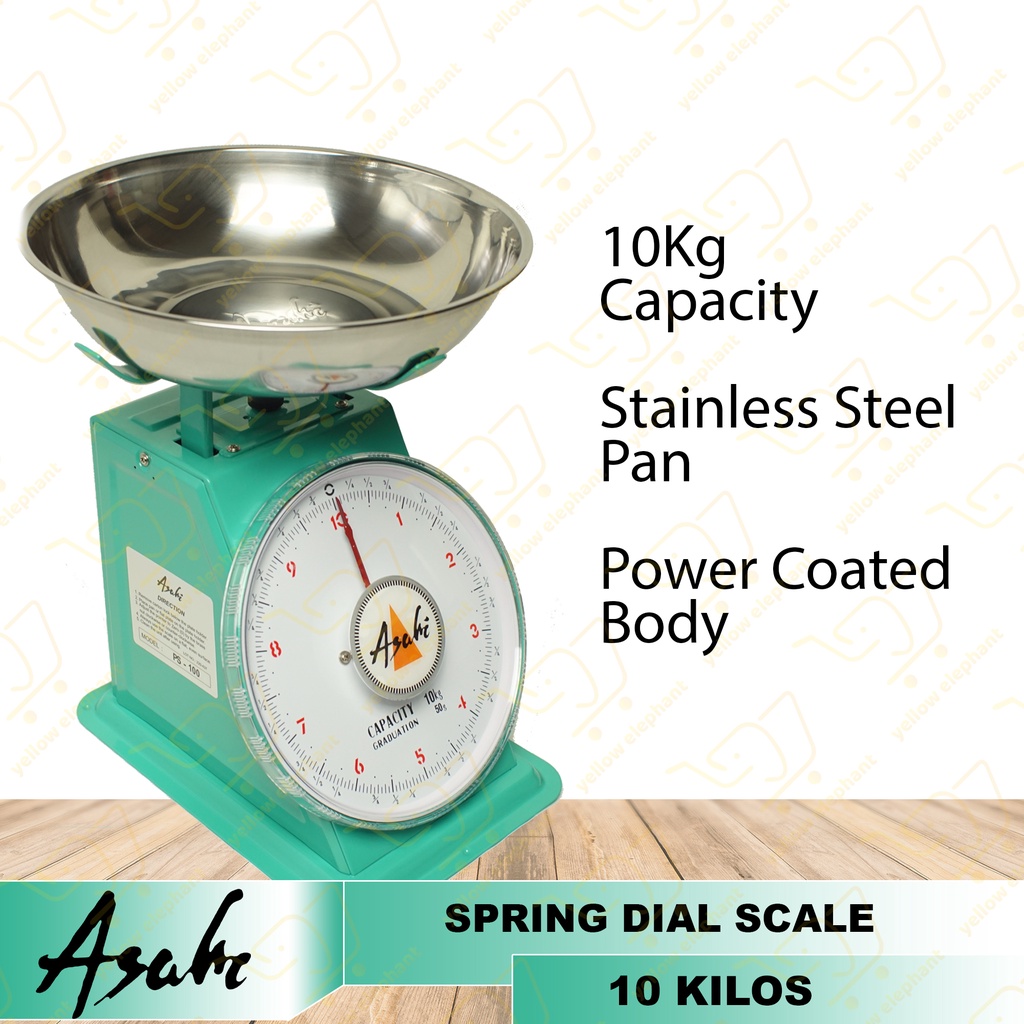 Asahi Heavy Duty 10kg Dial Weighing Scale Spring Yellow Elephant ...