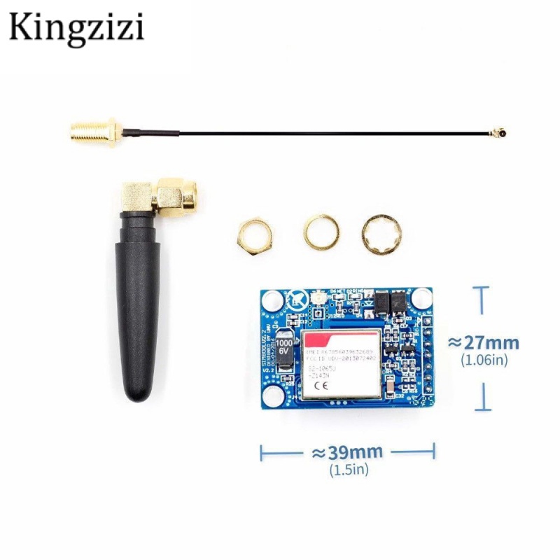 SIM800L V2.0 5V Wireless GSM GPRS MODULE Quad-Band W/ Antenna Cable Cap ...