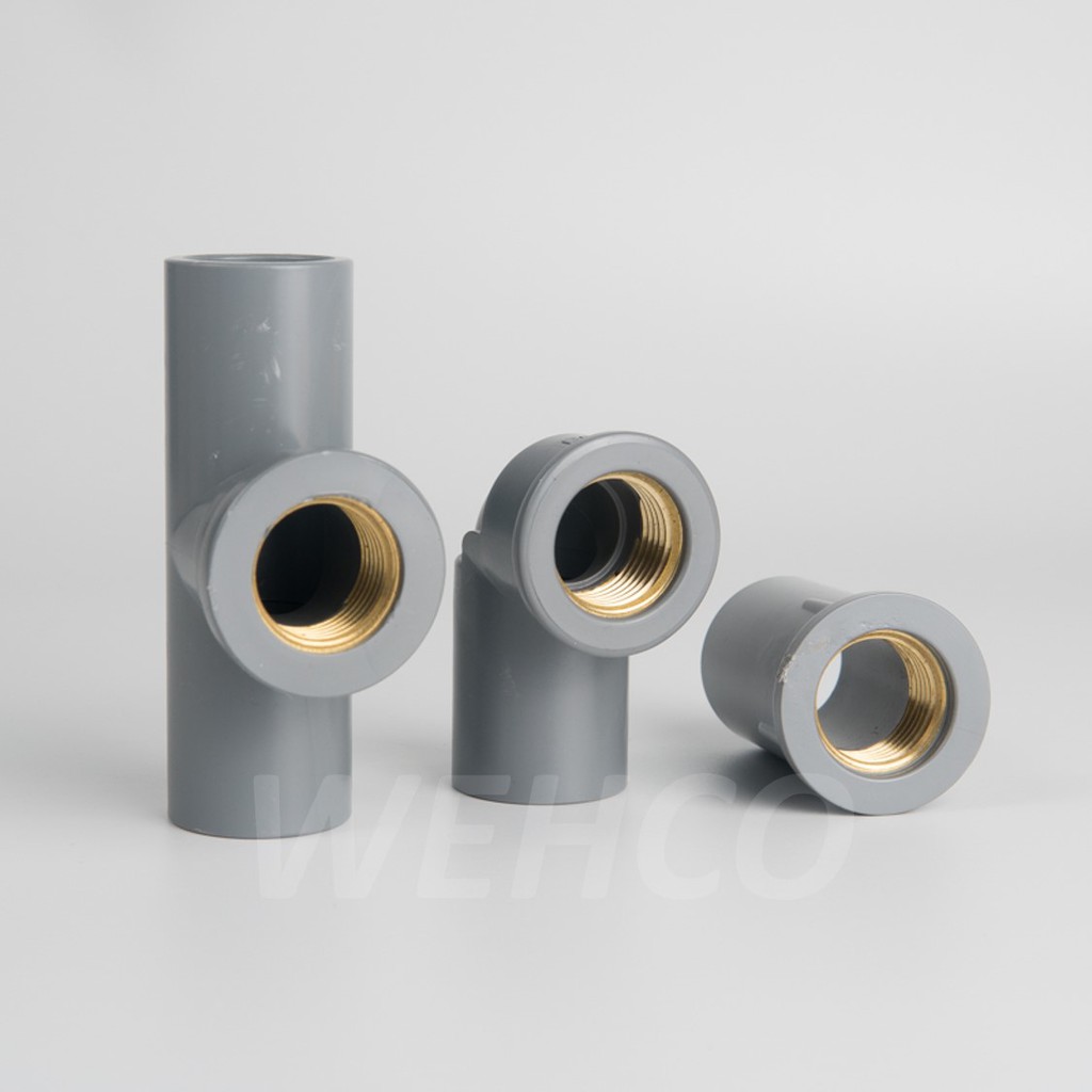 SONO PVC Pt Elbow Pt Socket Pt Tee with Brass Thread 1/2" 3/4" | Shopee ...