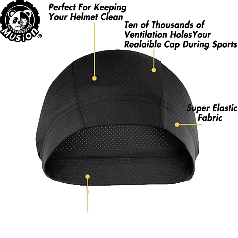 Musion 10K Vents Beanie Cap Bonnet for Men Sweat Absorbent Skull Cap ...