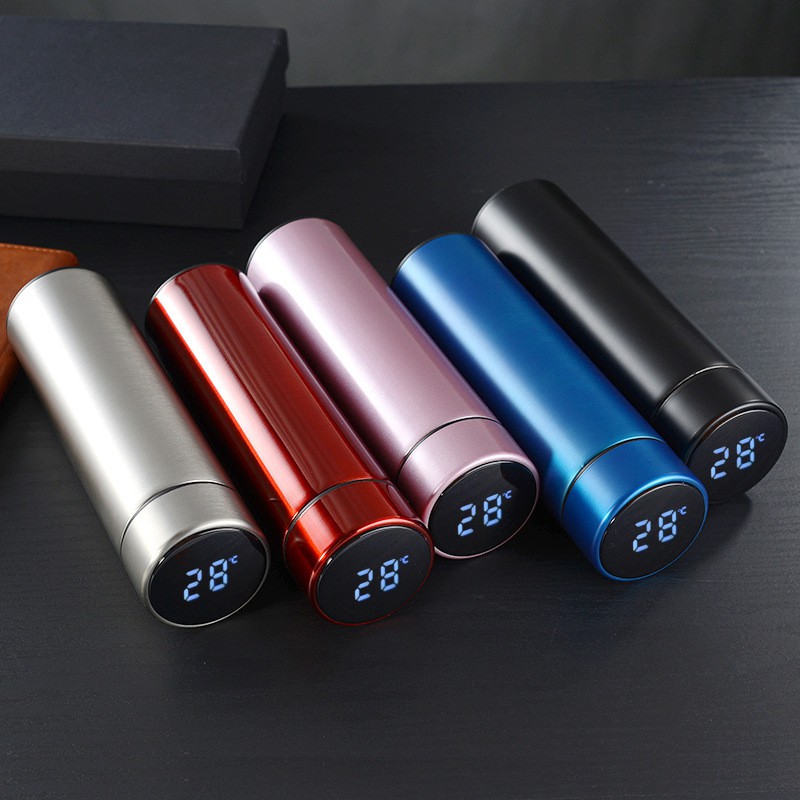 LED tumbler 500ml fashion smart thermos bottle LED display vacuum ...