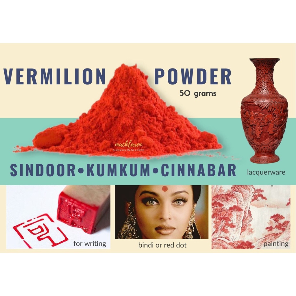 Vermilion Powder ️ Sindoor ️ Vermillion ️ Cinnabar Red Powder Pigment ️ ...