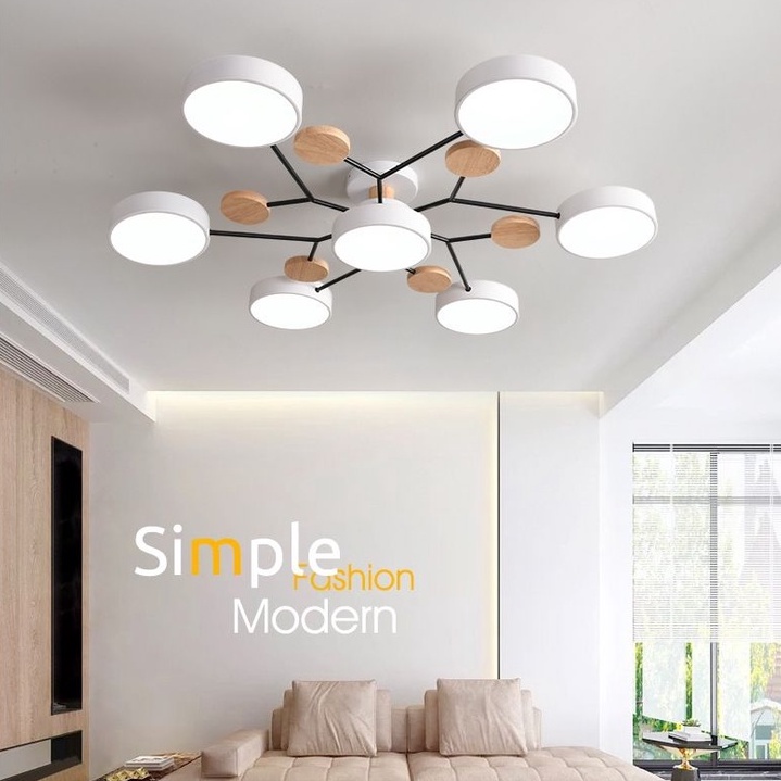 3 Colors Nordic Chandelier Ceiling Light Living Room Chandelier Modern ...