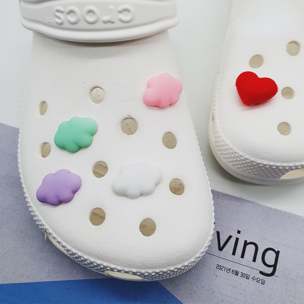 [Charming Deco] Pastel Cloud (White / Green / Pink / Purple) Button ...