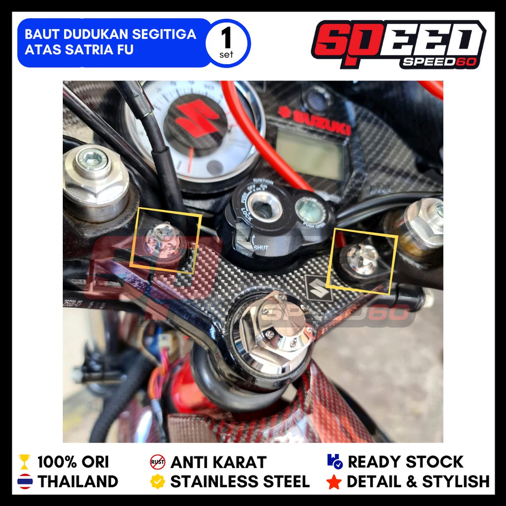 Satria FU Triangle Bolts Probolt Bolts Set Thai Probolt Nuts Stainless ...