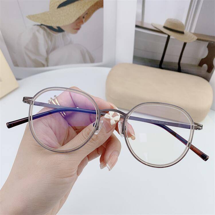 Internet celebrity Xiaohongshu same style Karin glasses frame plain men and women retro glasses ...