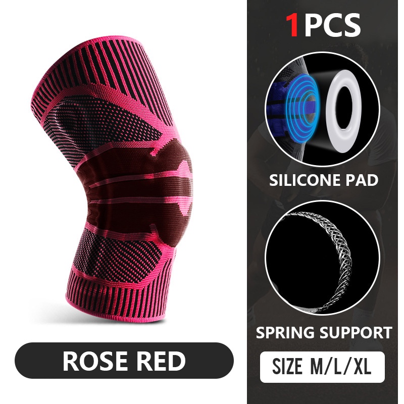 1Pcs Sports Knee Support Pad High Compression Silicone Gel Pad Knee ...