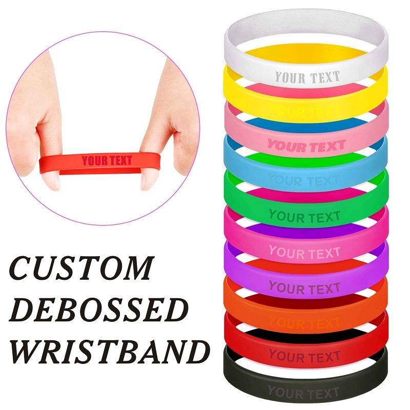 ECGIFT SW006 Personalized & Colorful Silicone Bracelets Custom Engraved ...