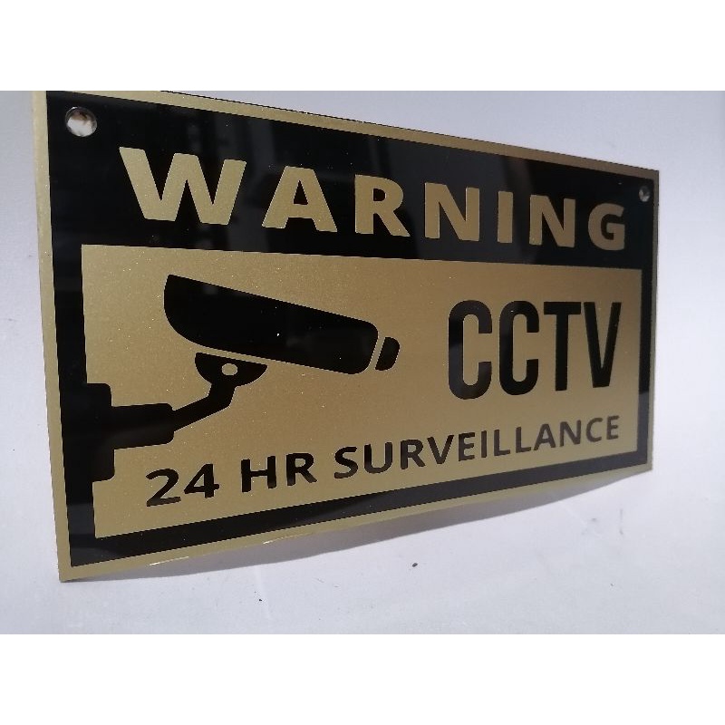 HOUSE SIGNAGE/CCTV WARNING SIGN 3MM THICK ACRYLIC 5x9 inches | Shopee ...
