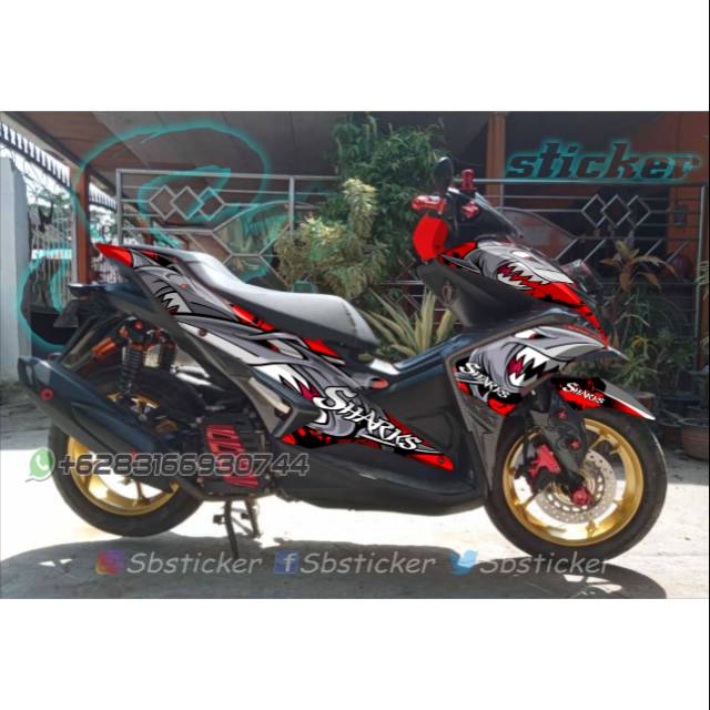 Aerox Shark custom Sticker/Aerox Shark decal | Shopee Philippines
