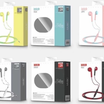 Universal U24 Macaroon Wired Earphone In-Ear U24 Headset Wired Multi ...