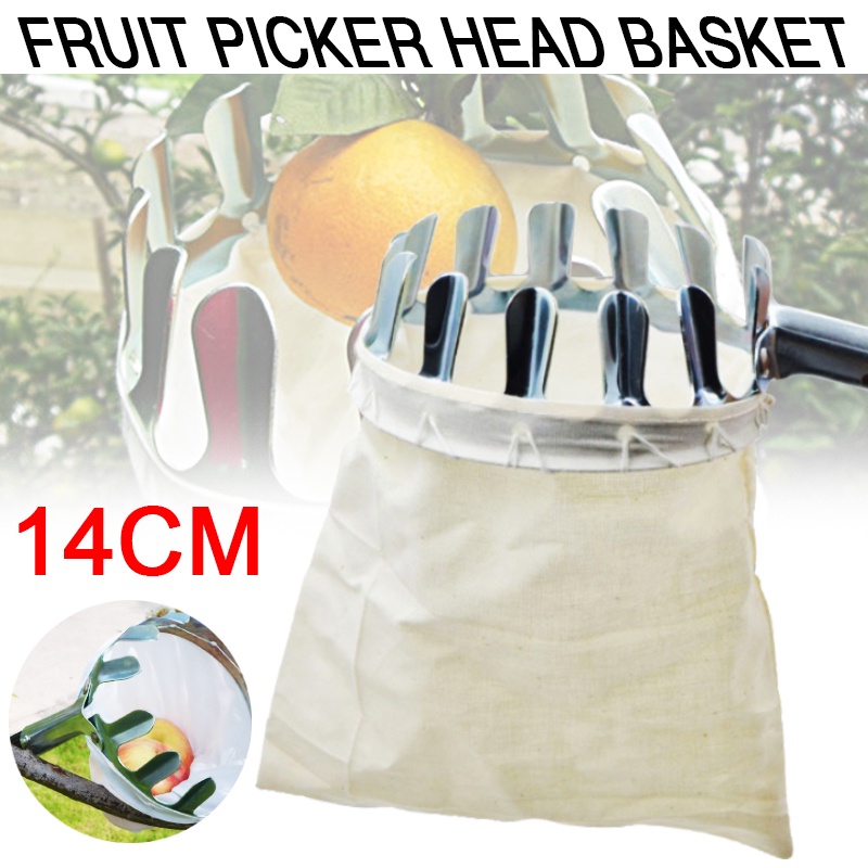[Spot] Fruit Picker Head Basket Portable Fruits Catcher For Harvest ...
